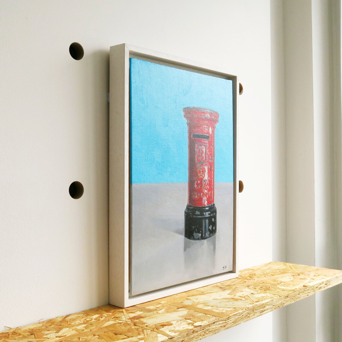 Red Post Box, Oil Painting, Postbox Painting, Royal Mail, British Post ...