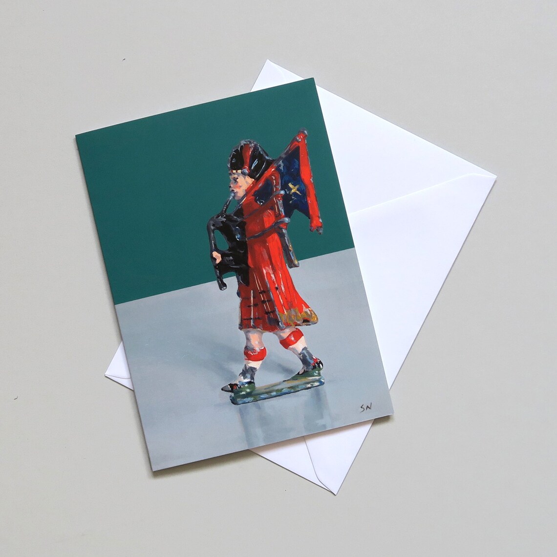 Scottish Piper Card, Scottish Bagpiper Card, Bagpipes, Scottish Art ...