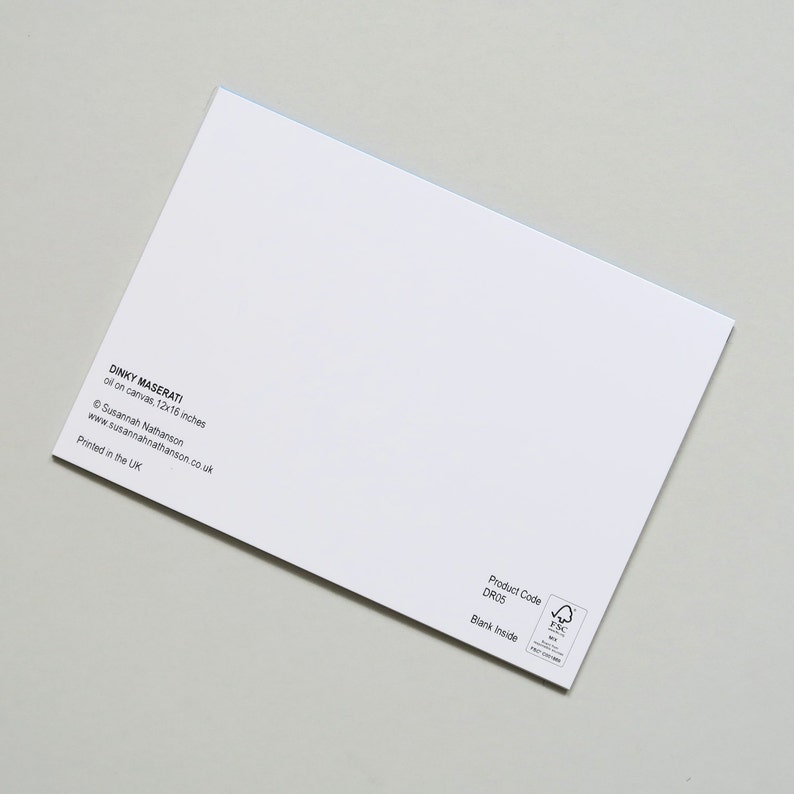 Dinky Maserati Card, Classic Car Card, Racing Car Card, Dinky Toys Card ...