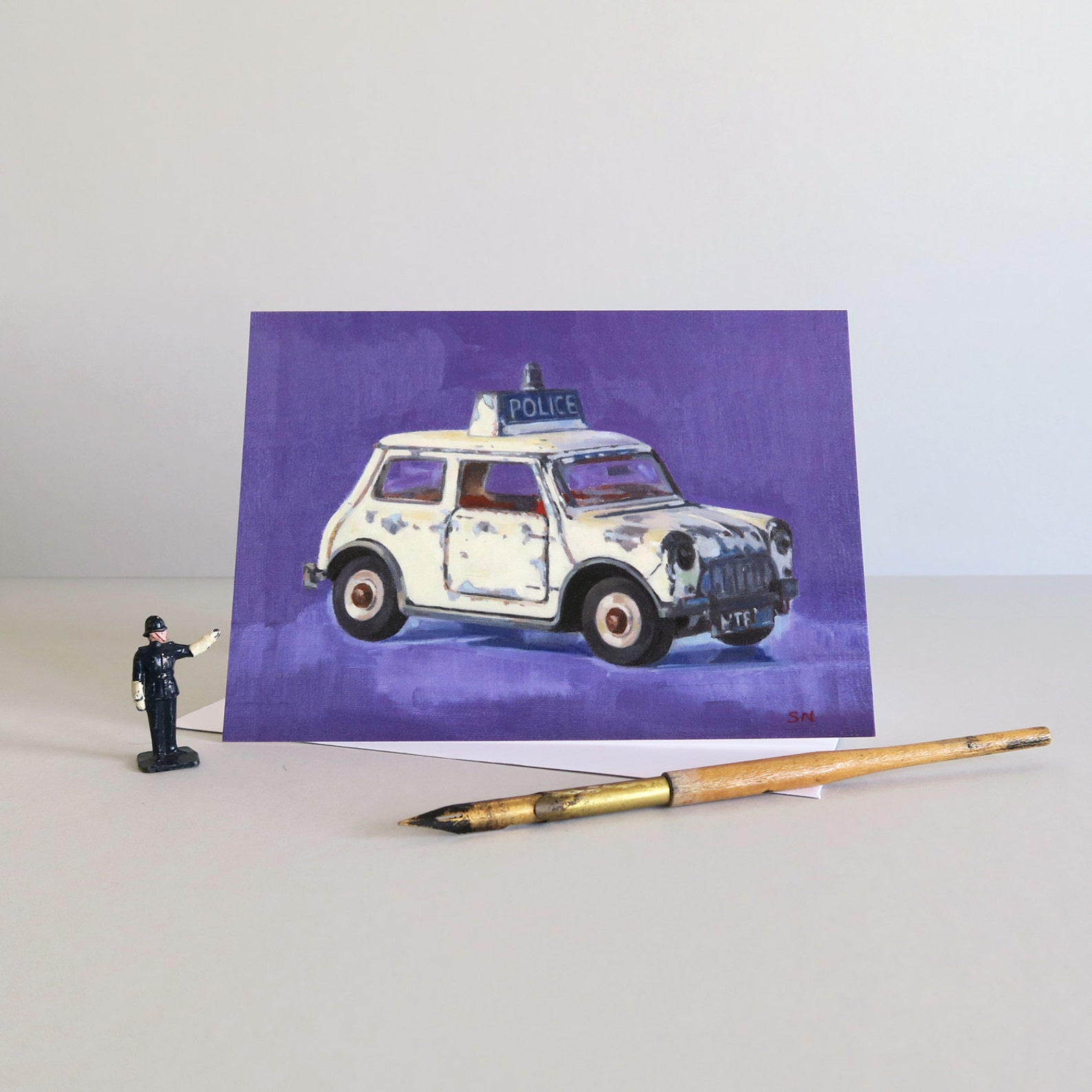 Dinky Police Mini Cooper Card, Mini Cooper, Dinky Toys, Mini Cooper Toy ...