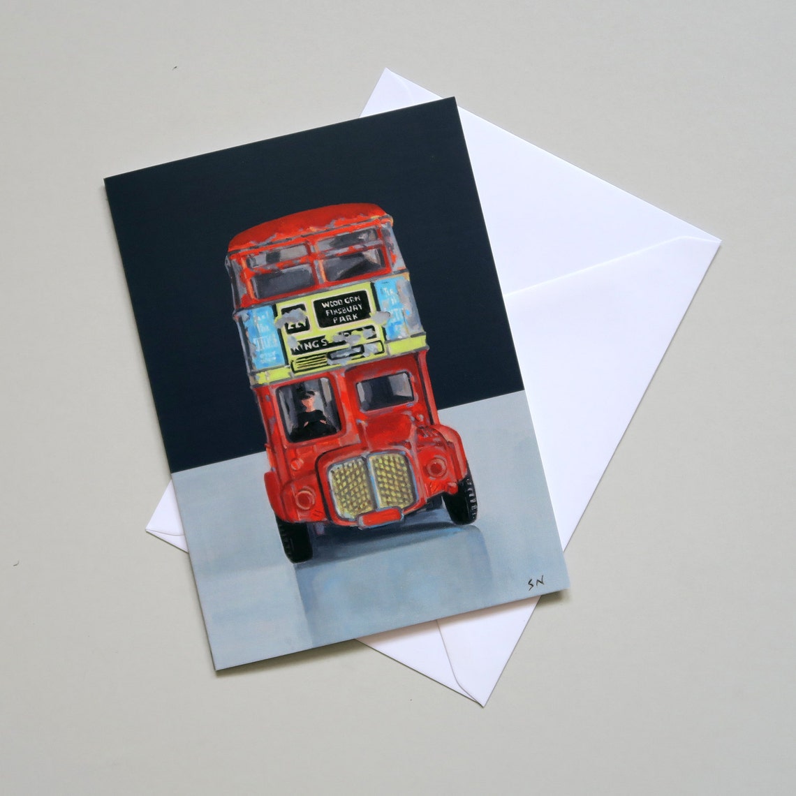 Red Bus Card, London Bus Card, Double Decker Bus, London Cards, London ...