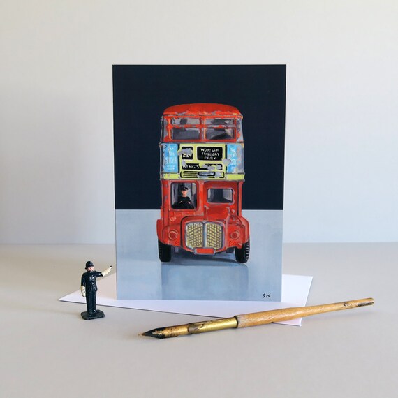 Red Bus Card London Bus Card Double Decker Bus London - Etsy