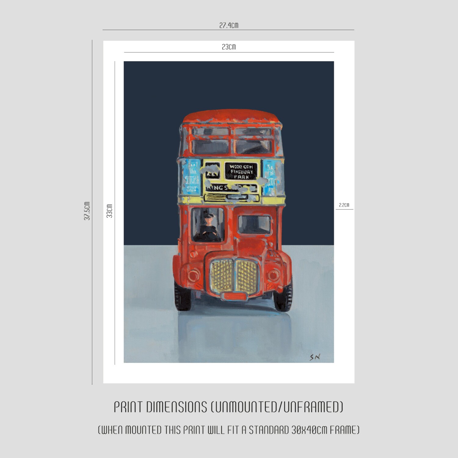 Red Bus Print London Bus Print London Art Print London | Etsy