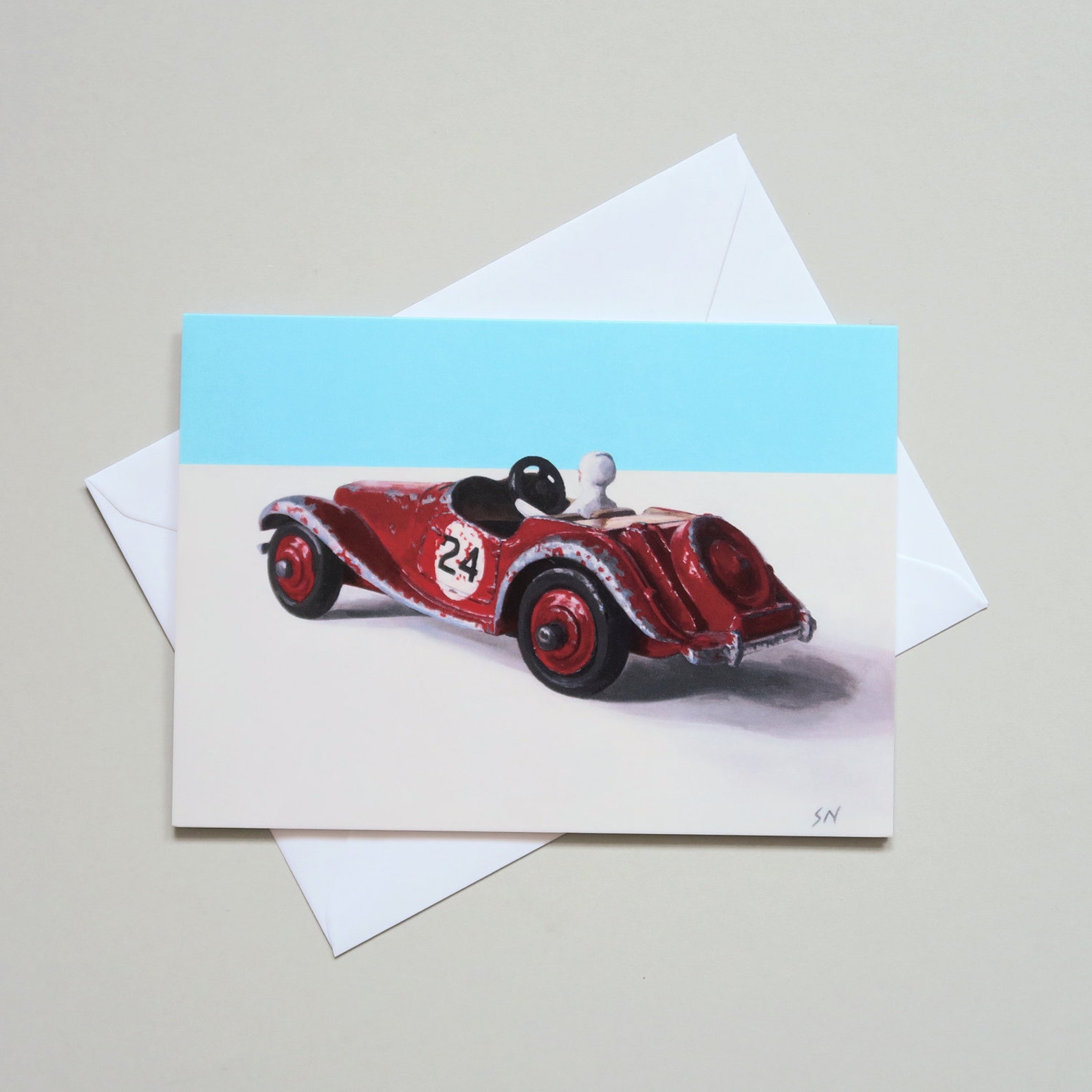 Dinky Mg Midget Card, Classic Car Card, Racing Car Card, Dinky Toys ...