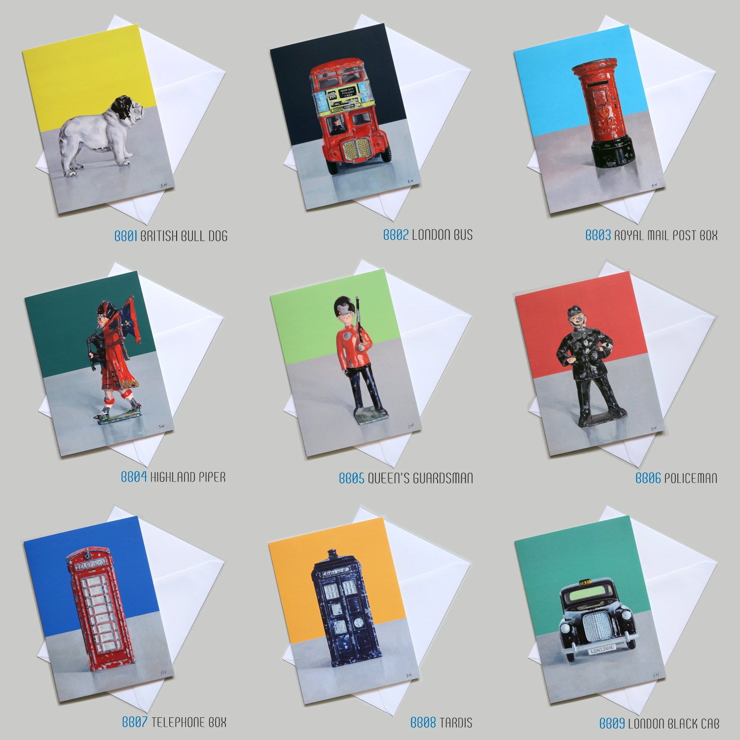 Pack of 12 BEST OF BRITISH Greeting Cards, Greeting Card Set, Card Pack ...