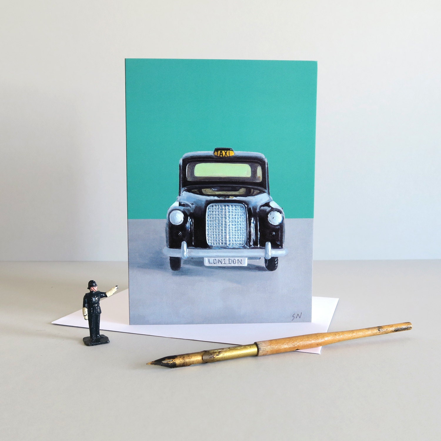 Black London Taxi Card, Black Cab Card, London Taxi Card, London Cab ...