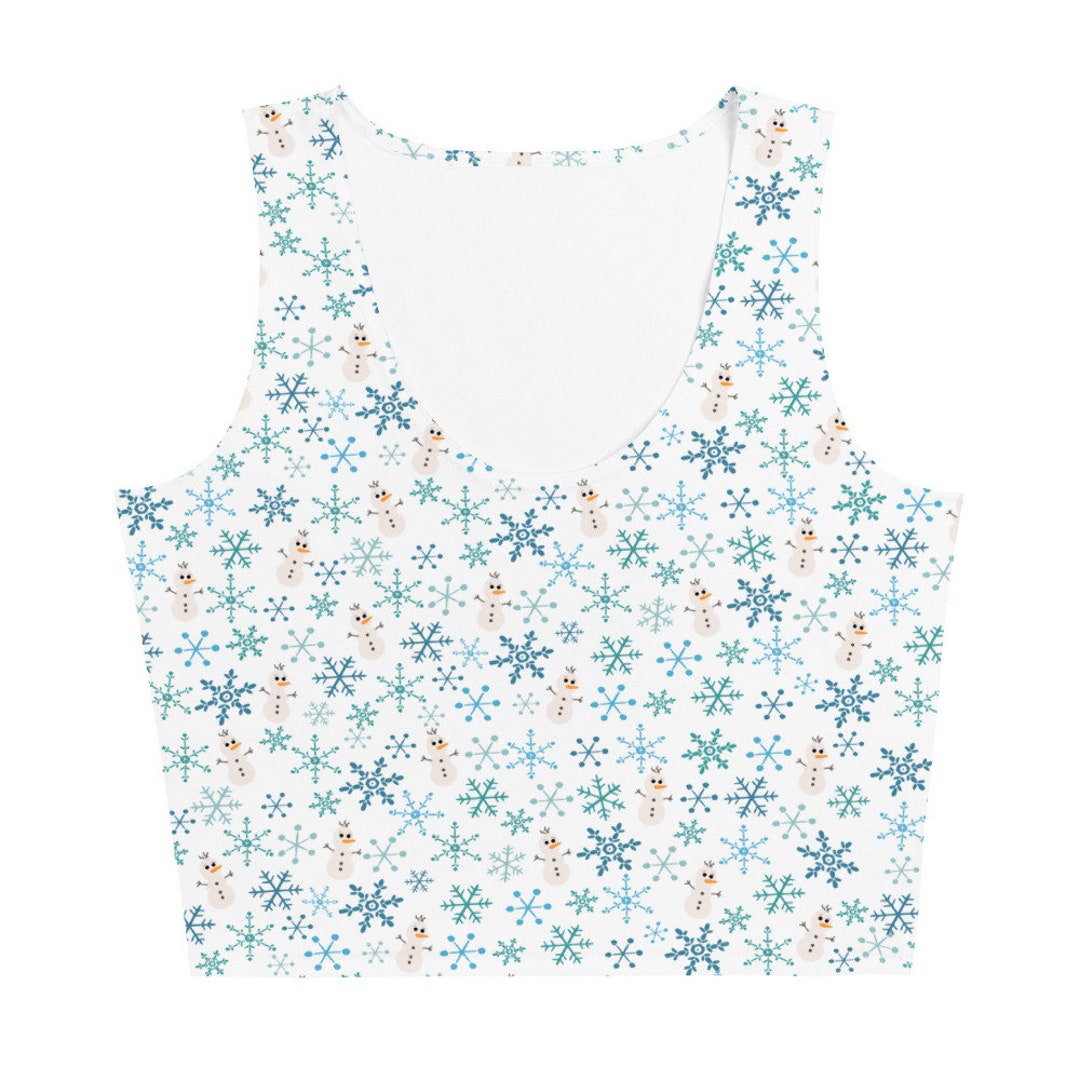 Disney Frozen Olaf Crop Top Disney Shirt Snowman Let It Snow Winter ...