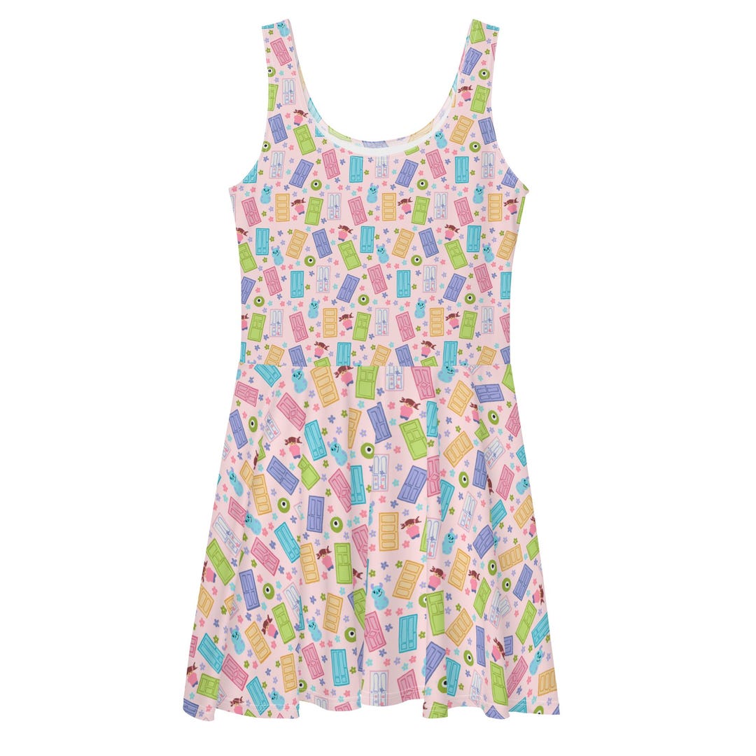 Monster's Inc. Dress Disney Monsters All Over Print Skater Dress - Etsy