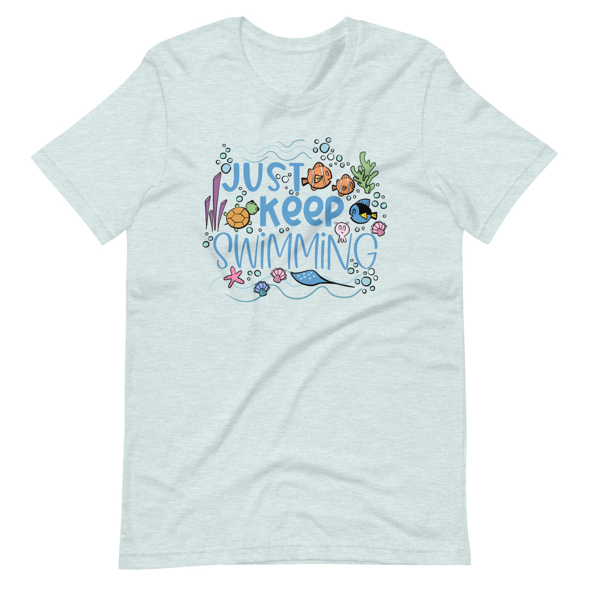 Finding Nemo T-shirt Disney Shirt Just Keep Swimming Ocean T-shirt - Etsy