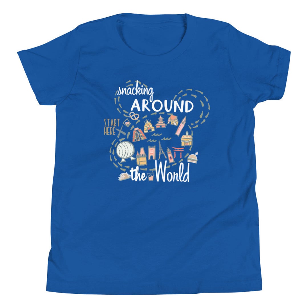 Epcot Snacking Around the World Kid's Shirt Epcot Food Disney Shirt ...