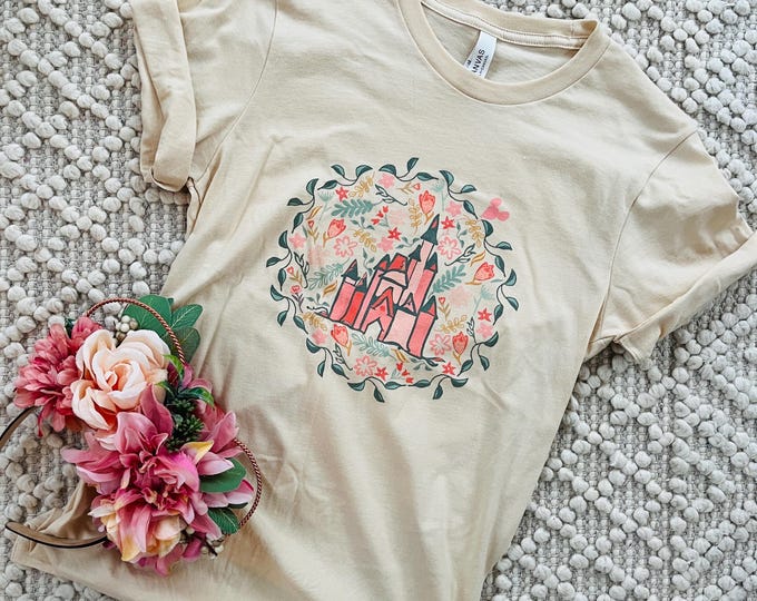 Cinderella Castle Disney Castle Shirt Garden Tee Disney Cottage Core ...
