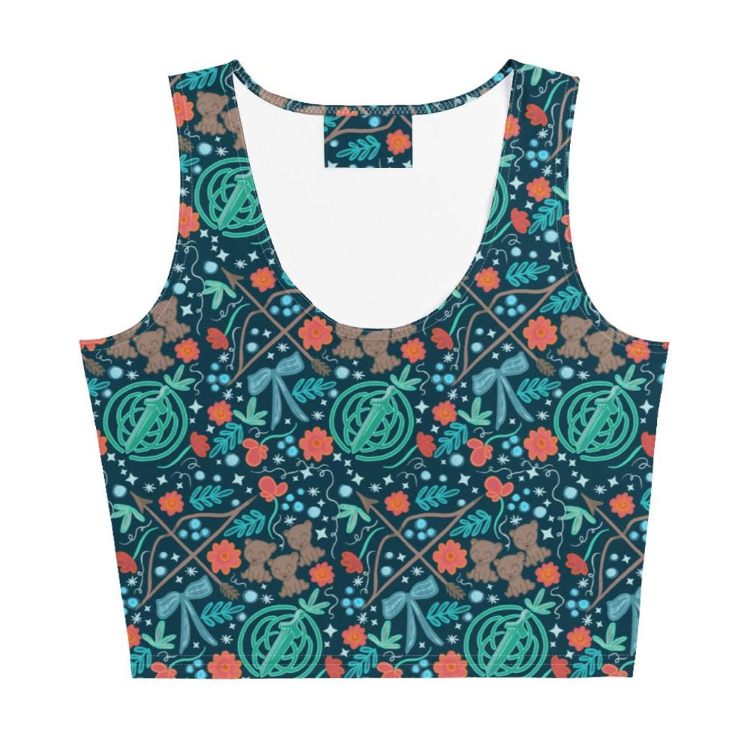 Brave Merida Crop Top Flowers and Arrows Dunbroch Clan Disney Crop Top ...