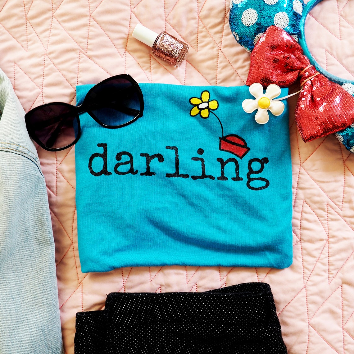 Minnie Darling T-shirt Disney Mom Disney Wife Disney | Etsy