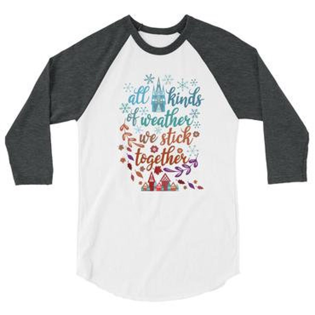 Disney Frozen Christmas Raglan Anna and Elsa Sisters Disney Shirt White ...