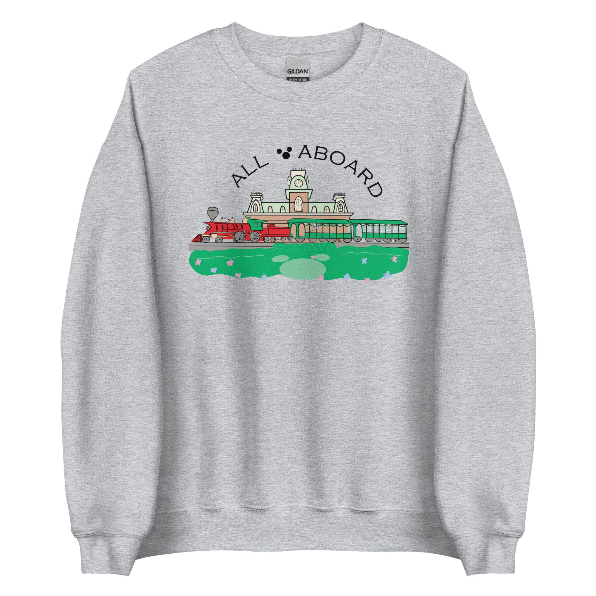 Disney Train All Aboard Disney Railroad Sweater Disney Shirt Unisex ...