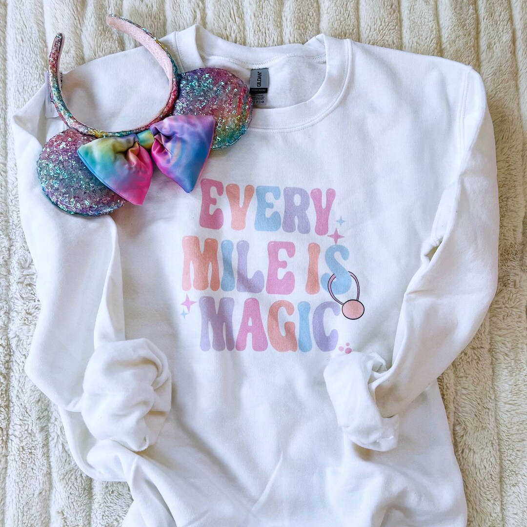 Rundisney Sweater Every Mile is Magic Pastels Disney Unisex Sweatshirt ...