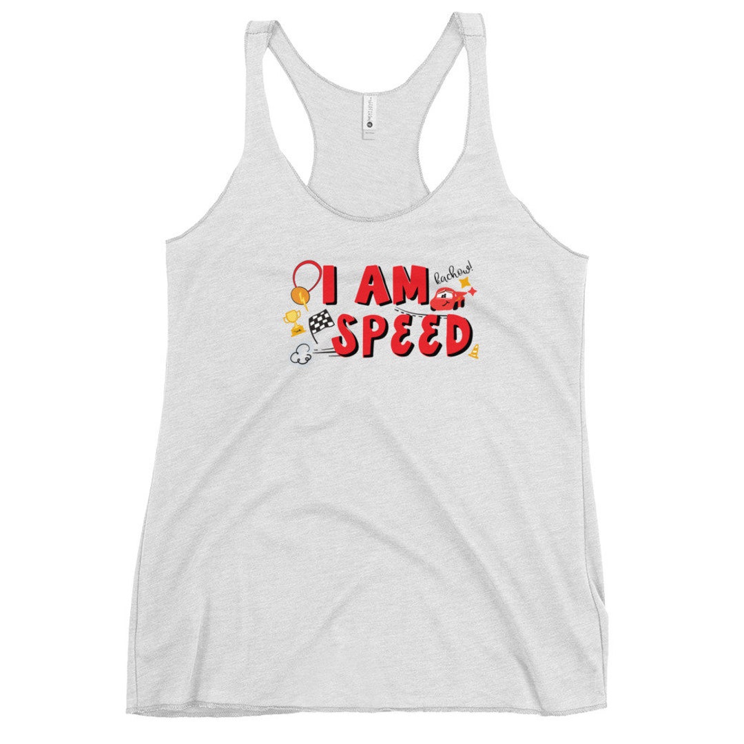 Lightning Mcqueen Cars Tank Top Disney Shirt I Am Speed Kachow Cars ...