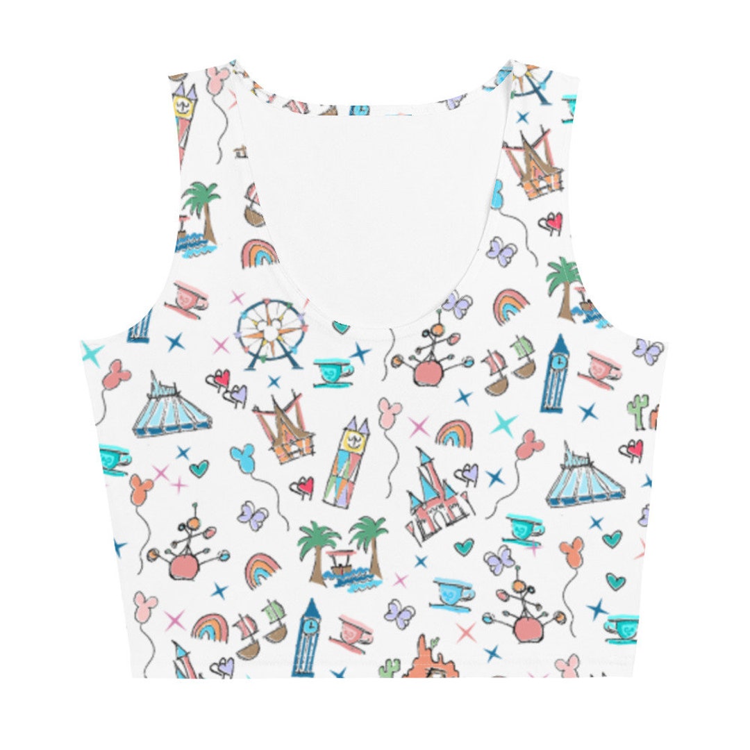 Disneyland Park Crop Top Disney Parks Pattern California Dreamin ...