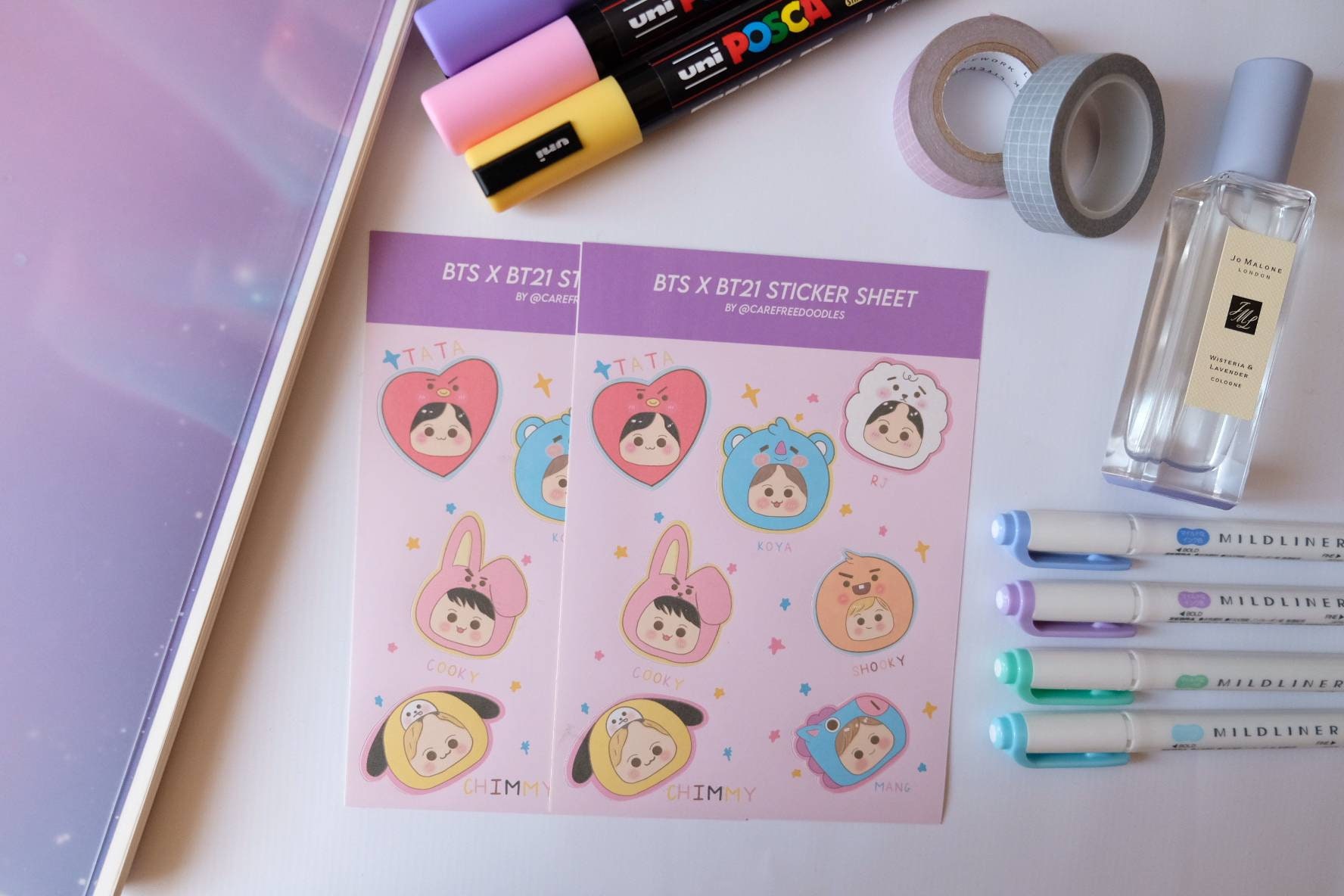 Digital Stickers, BTS Inspired Sticker Sheet , Kawaii Planner Sticker ...