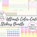Color Coding Pastel Stickers Bundle Printable Functional Mix Stickers ...