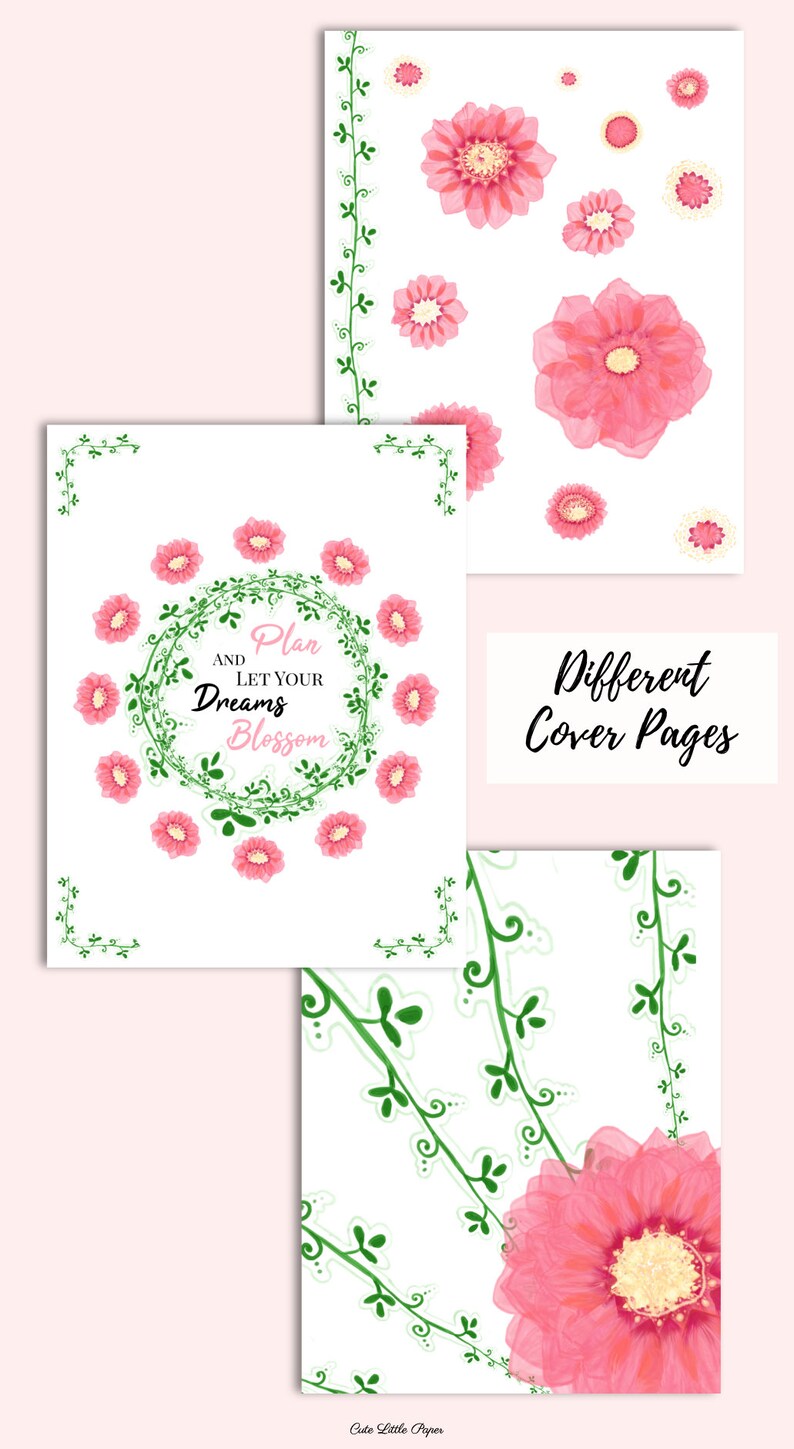 Blossom Planner Set Printable Planner Bundle 74 Undated | Etsy