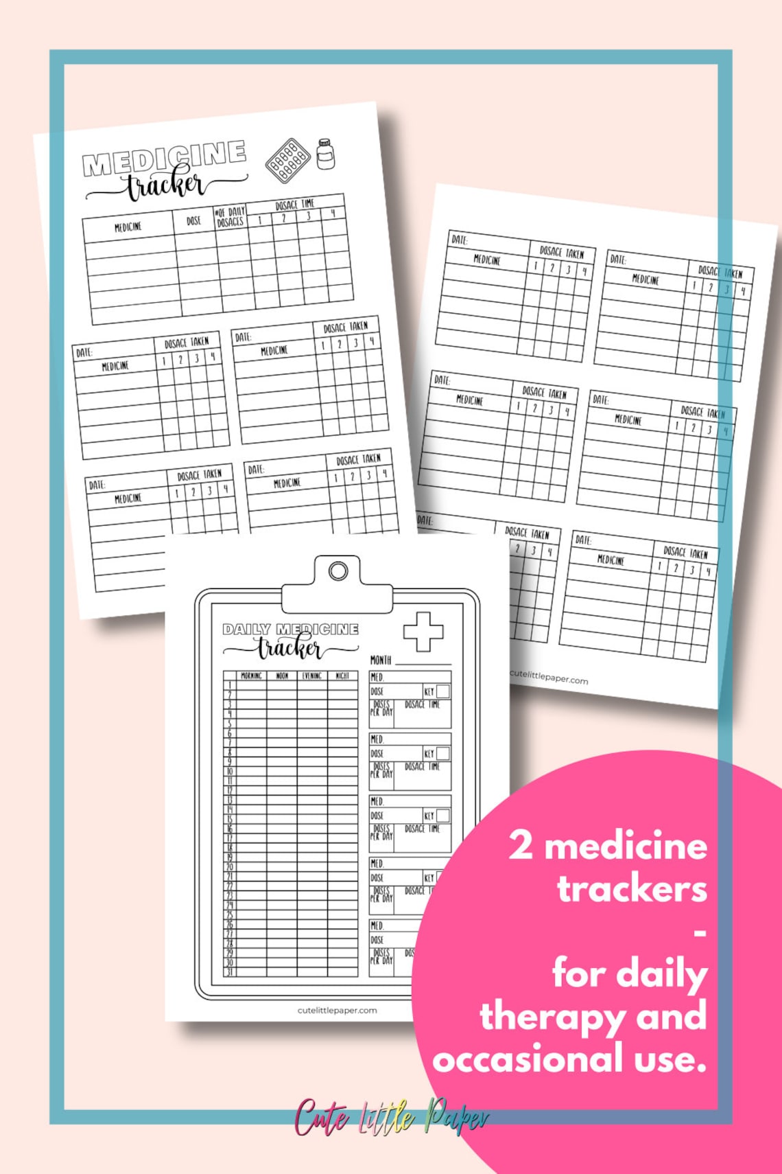 Bullet Journal Health & Fitness Trackers Set. 19 Printable - Etsy