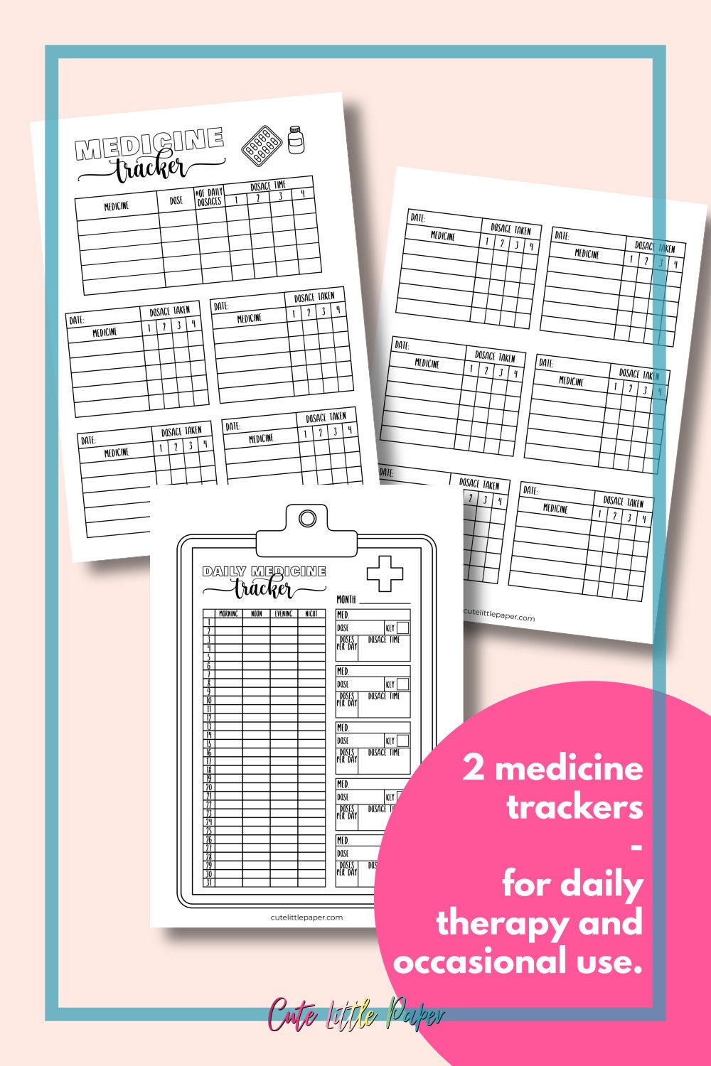 Bullet Journal Health & Fitness Trackers Set. 19 Printable Bujo ...