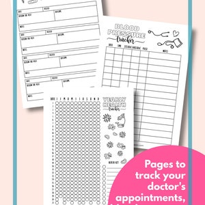 Bullet Journal Health & Fitness Trackers Set. 19 Printable Bujo ...
