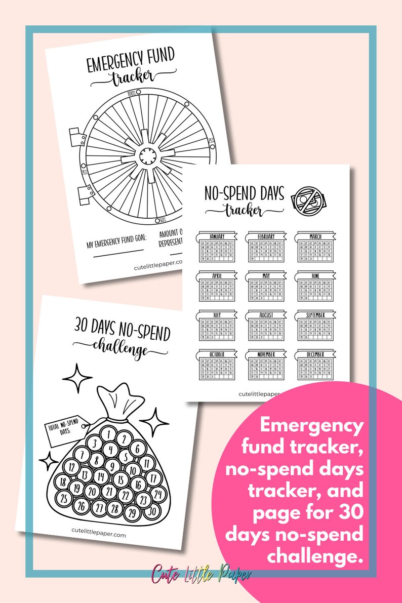 Bullet Journal Budget Tracker & Finance Templates. 16 Printable Pages ...