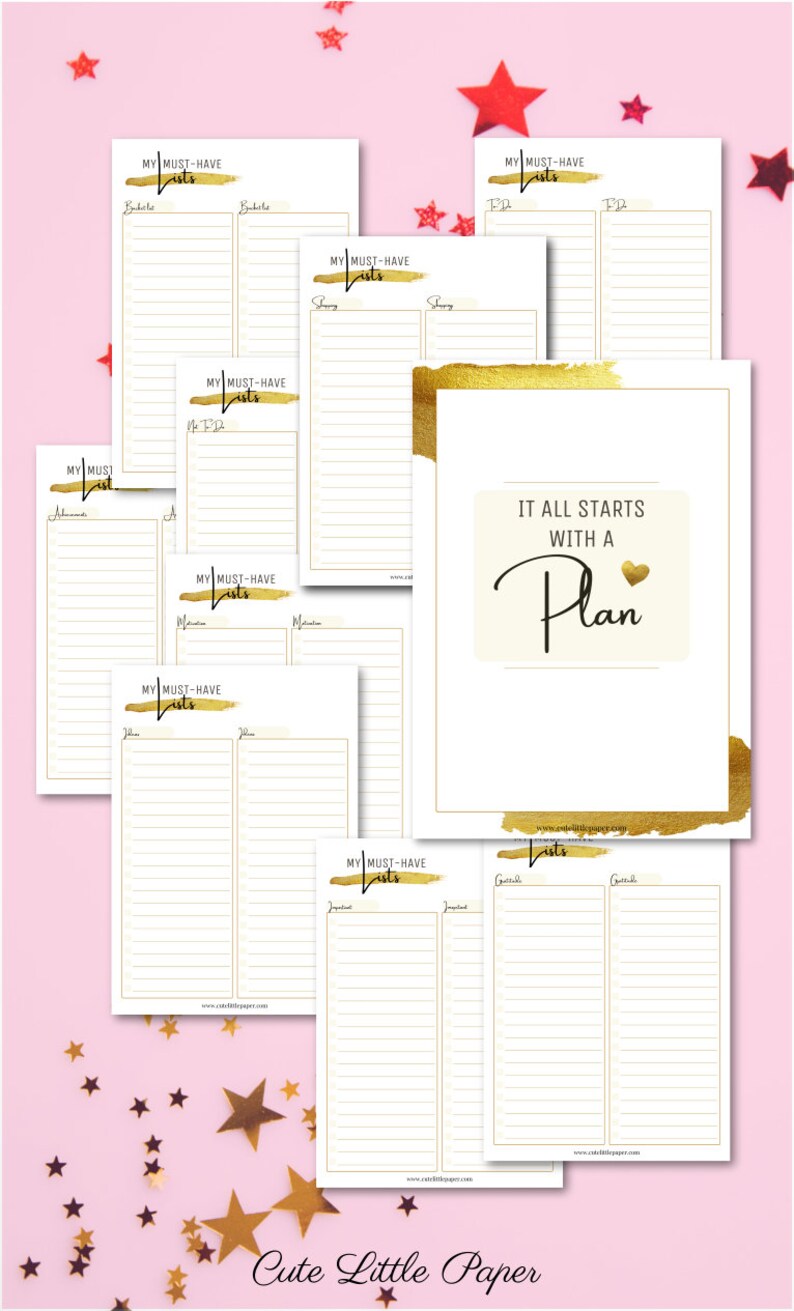 Printable Life Planner. Daily Weekly Monthly Planner Pages | Etsy