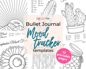 12-month Mood Tracker Printable Wheel Mood Planner: 12 - Etsy Canada