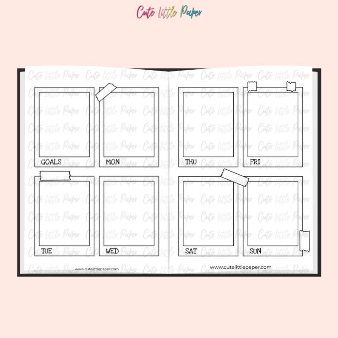 Bullet Journal Polaroid Theme Monthly Set. Printable Bullet - Etsy