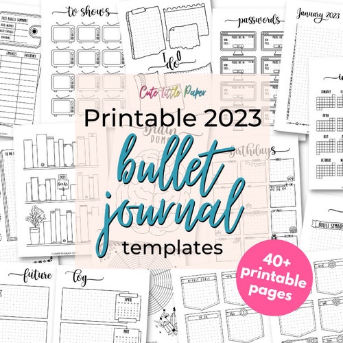 Ultimate Bullet Journal Template Pages. 130 Undated Printable - Etsy ...
