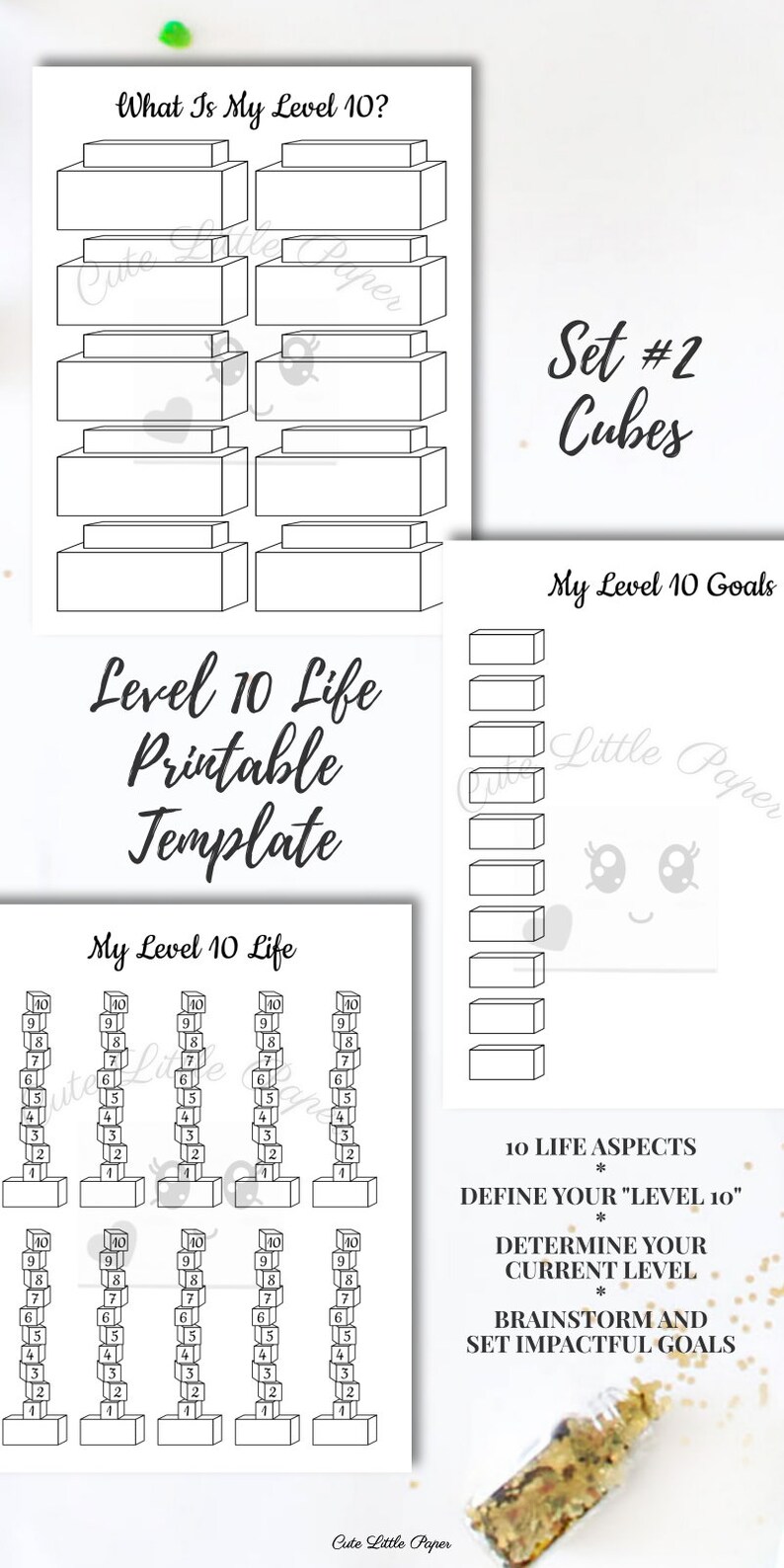 Level 10 Life Printable Bullet Journal Template Set | Etsy