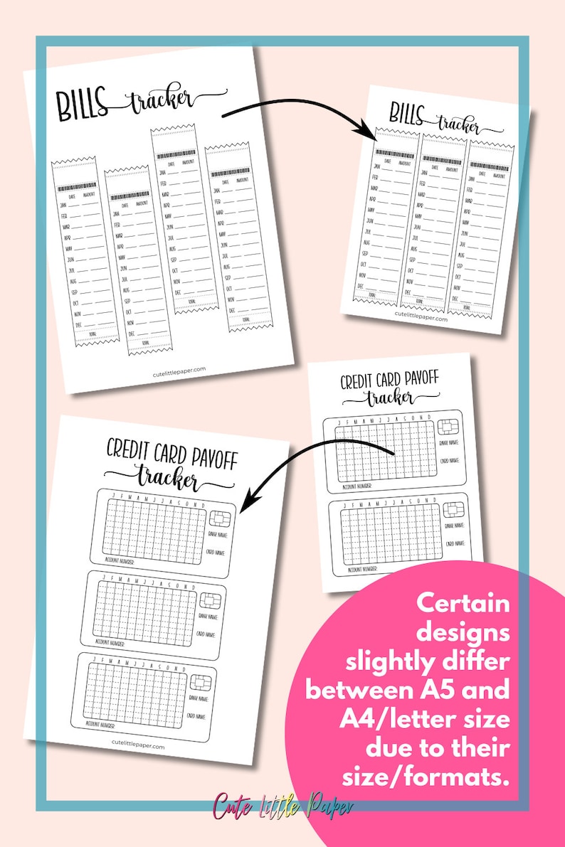 Bullet Journal Budget Tracker & Finance Templates. 16 Printable Pages ...