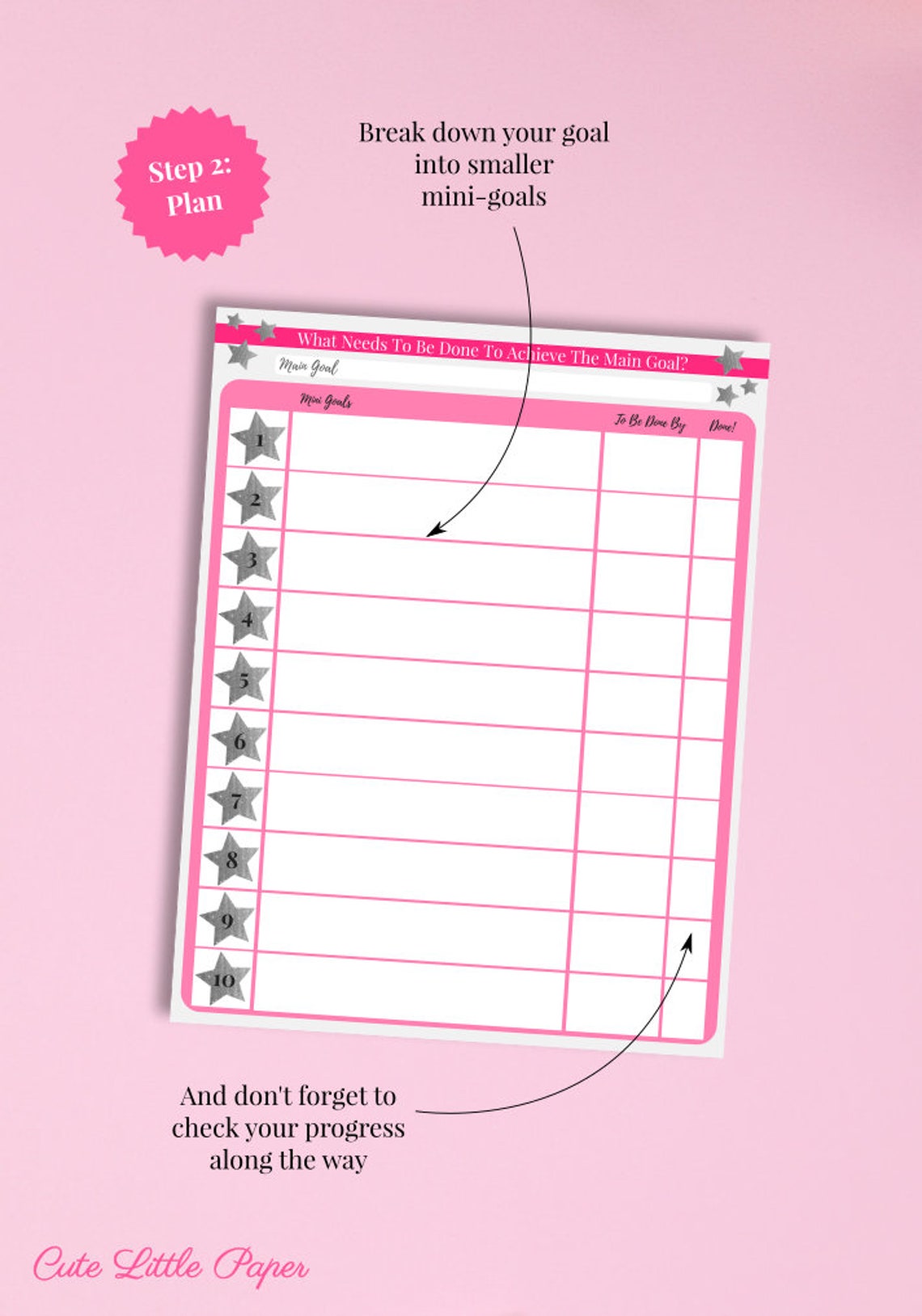 Goal Setting Sheets Printable Template, Editable PDF - Etsy