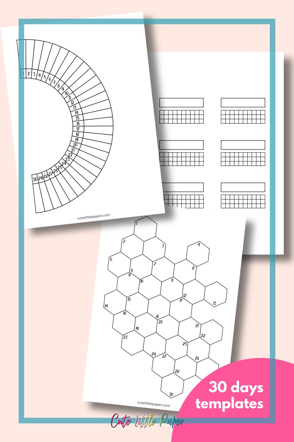 Printable Bullet Journal Templates. Blank Bujo Layouts and Grid Pages ...