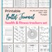 Bullet Journal Health & Fitness Trackers Set. 19 Printable Bujo ...