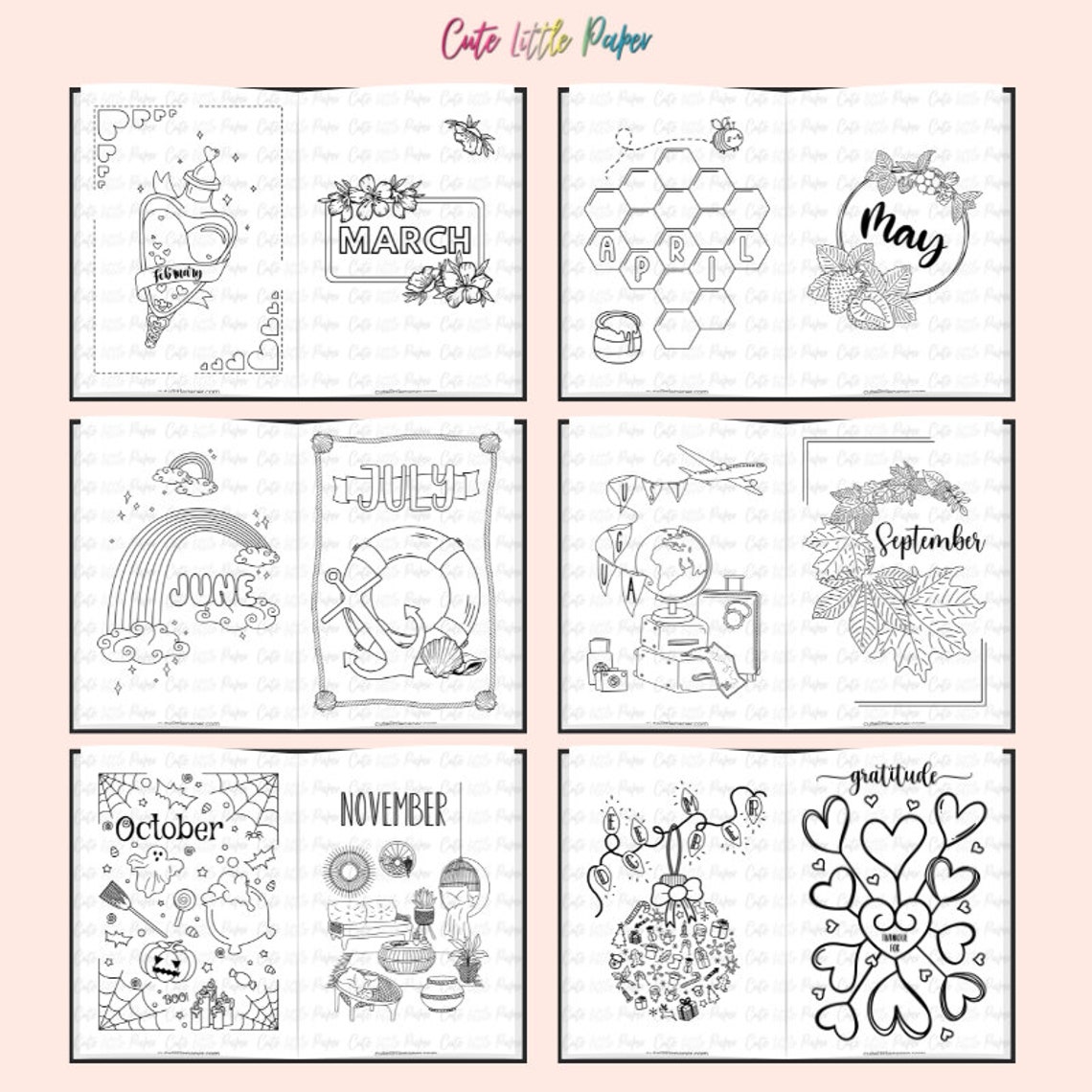 Ultimate Bullet Journal Template Pages. 130 Undated Printable - Etsy