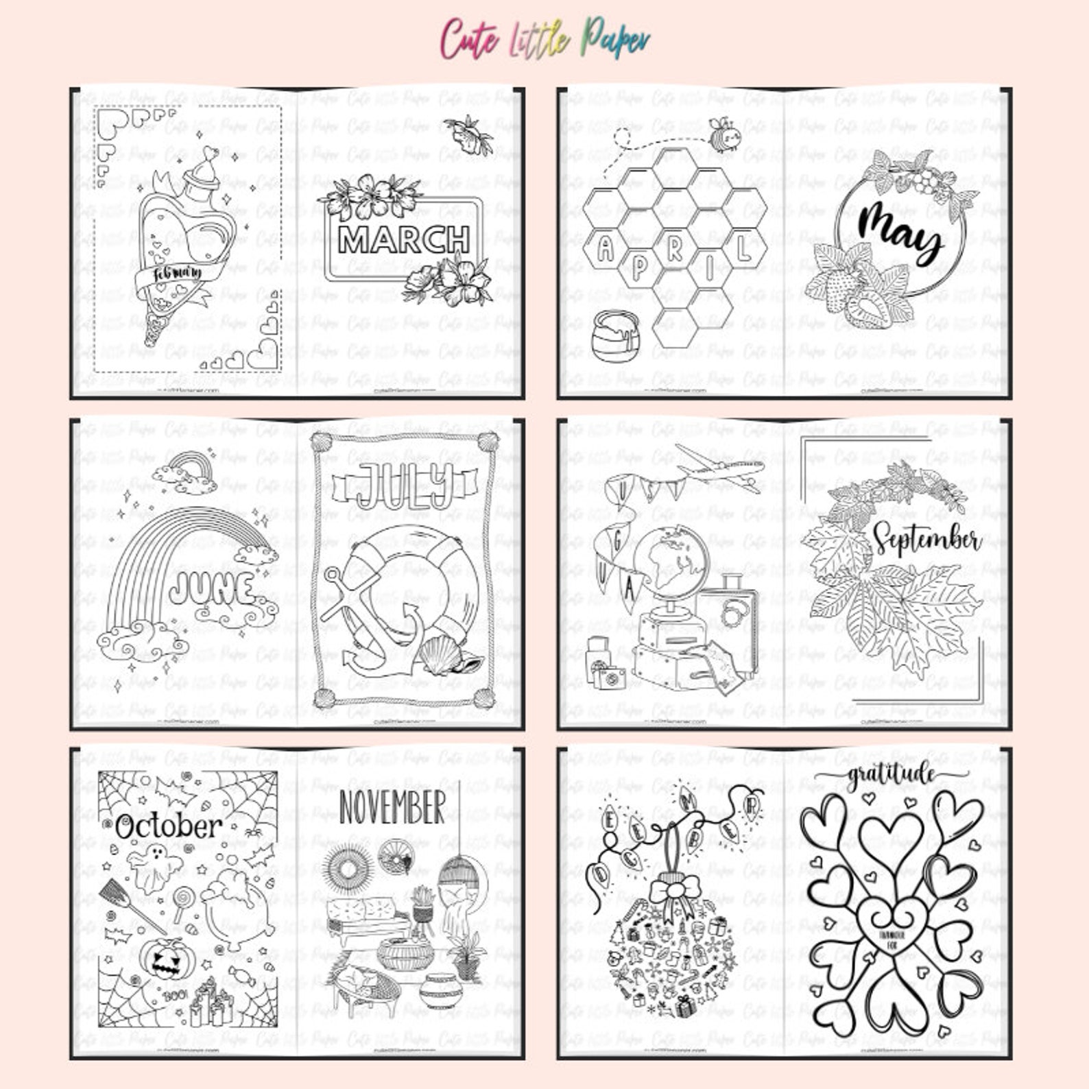 Ultimate Bullet Journal Template Pages. 130 Undated Printable - Etsy