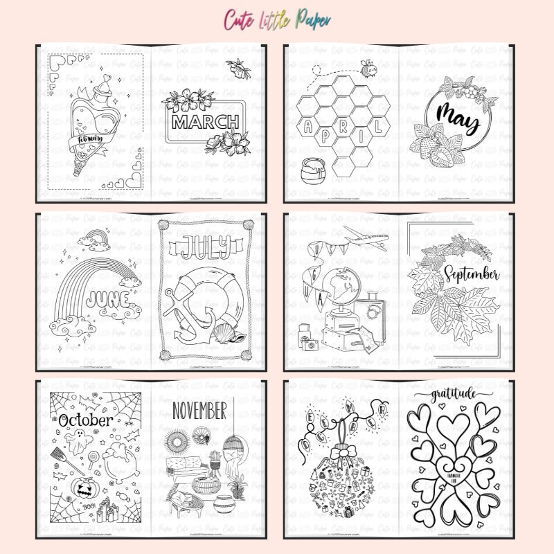 Ultimate Bullet Journal Template Pages. 130 Undated Printable - Etsy