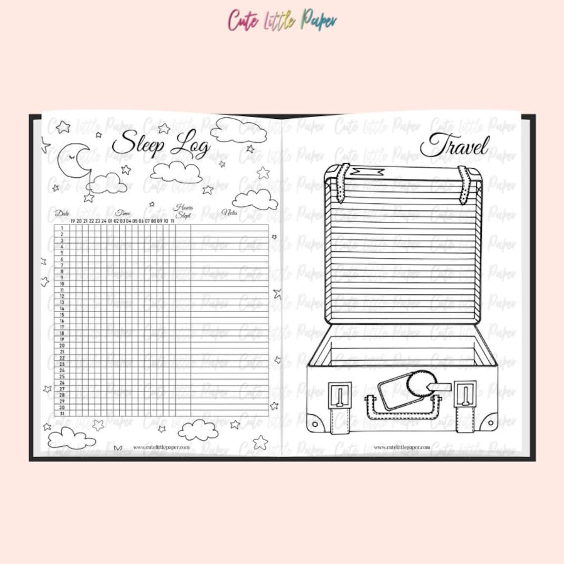 Bullet Journal Pages. Printable Bullet Journal Spreads - Etsy Canada