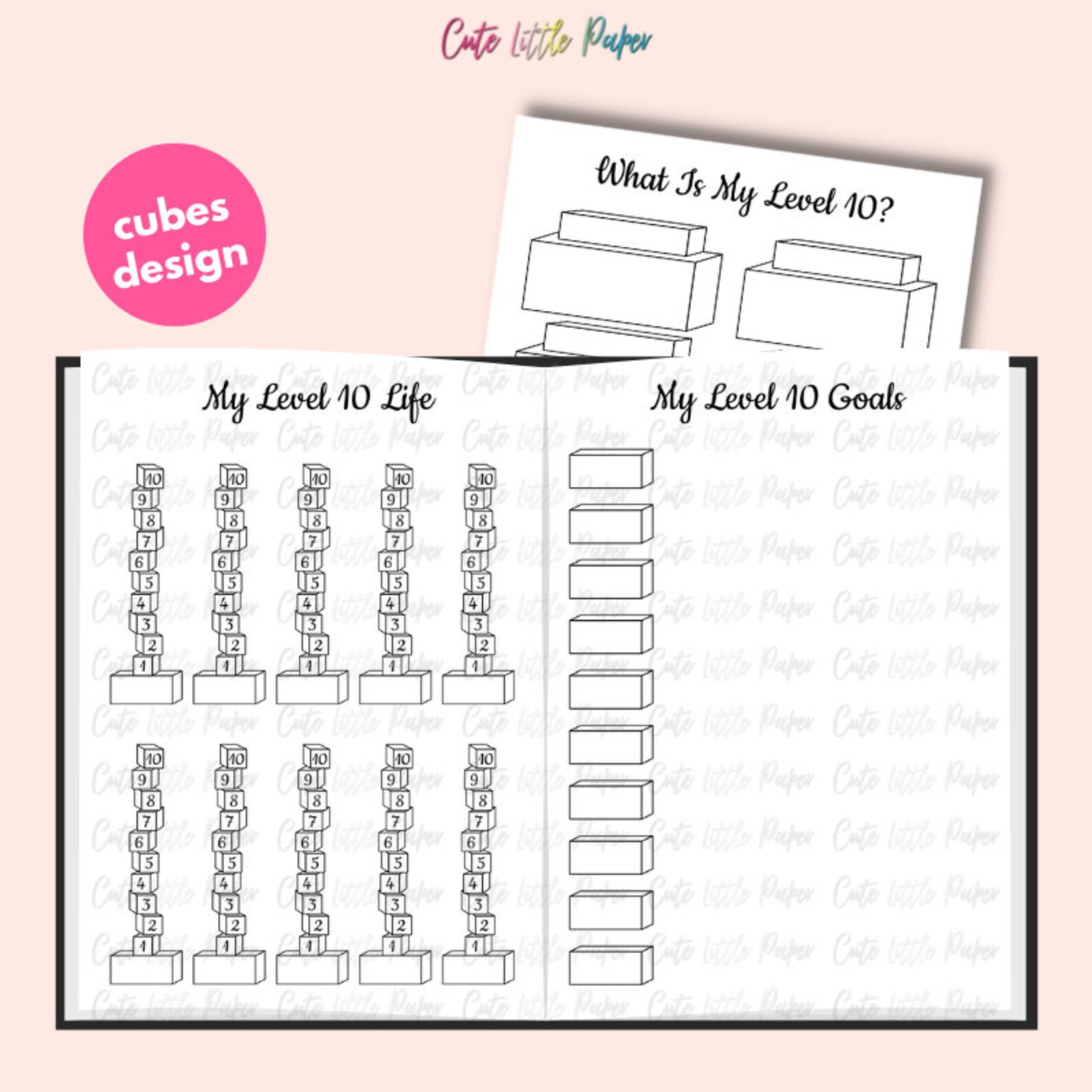 Level 10 Life Printable Bullet Journal Template Set - Etsy