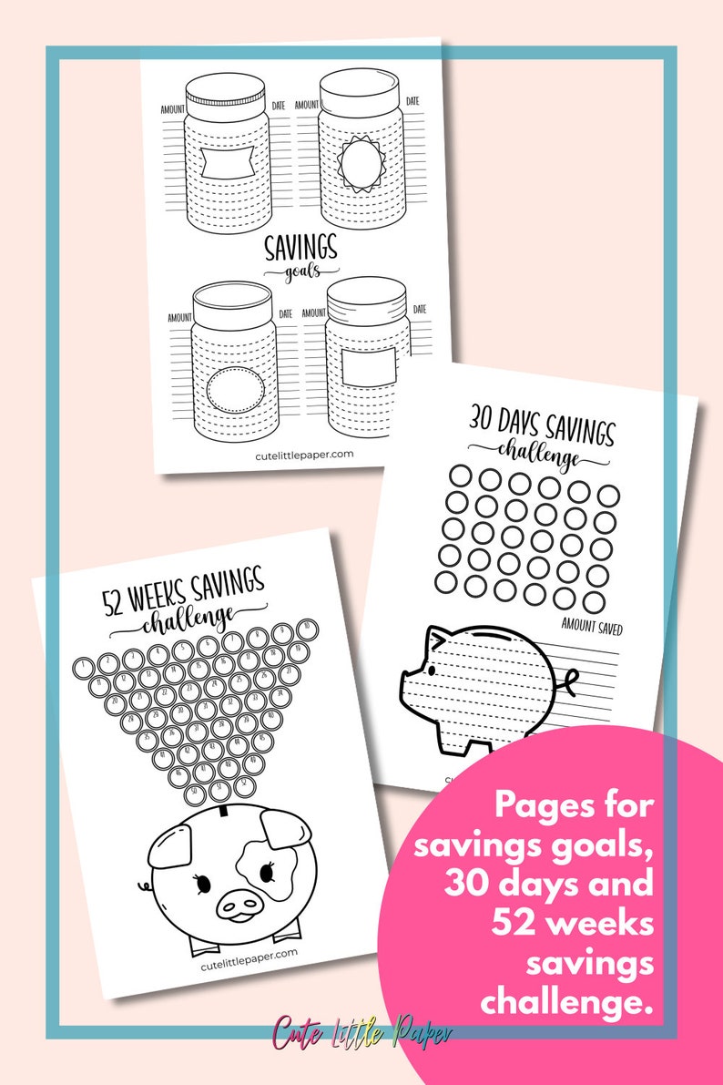 Bullet Journal Budget Tracker & Finance Templates. 16 Printable Pages ...