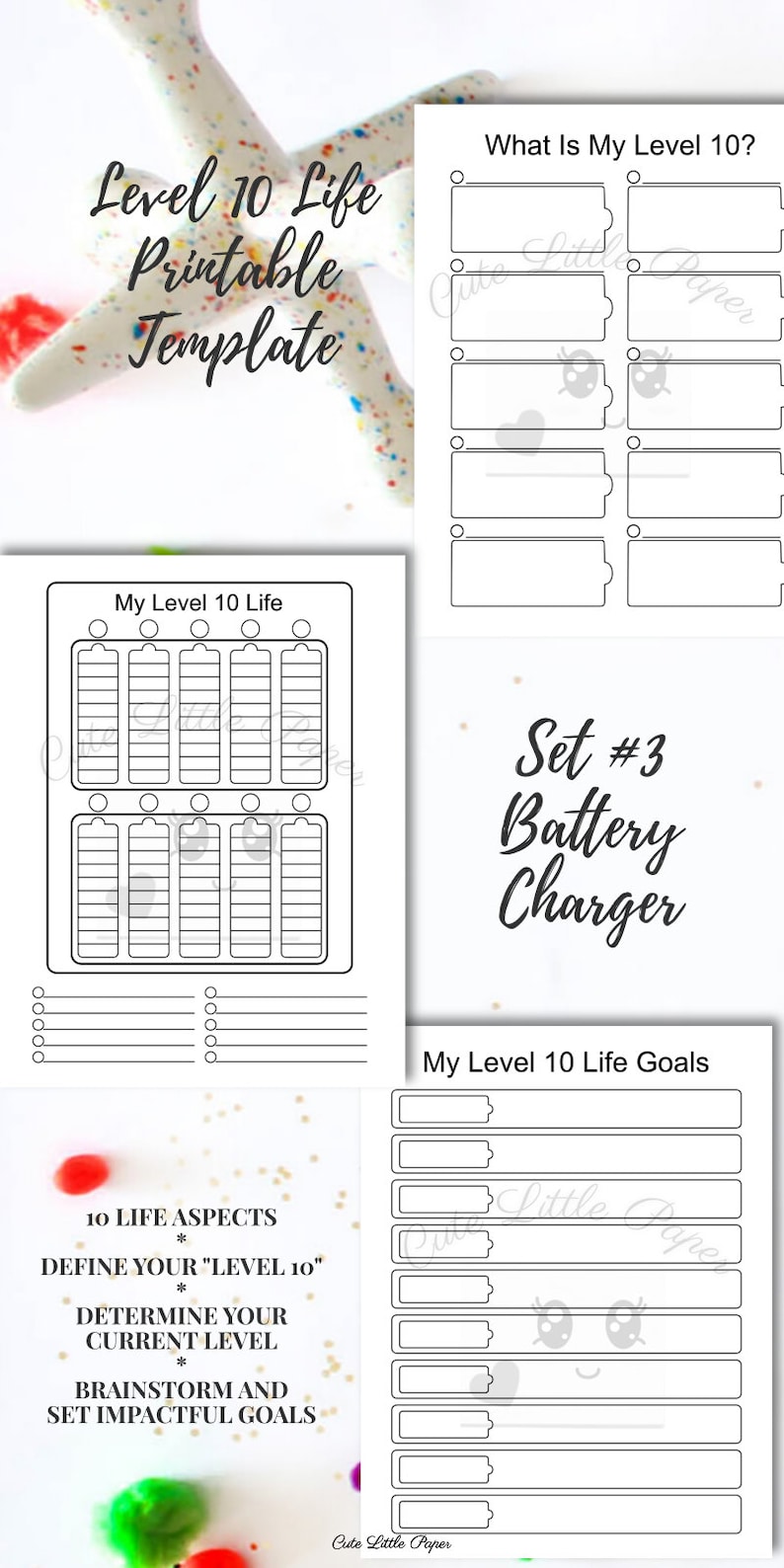 Level 10 Life Printable Bullet Journal Template Set | Etsy