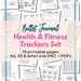 Bullet Journal Health & Fitness Trackers Set. 19 Printable Bujo ...