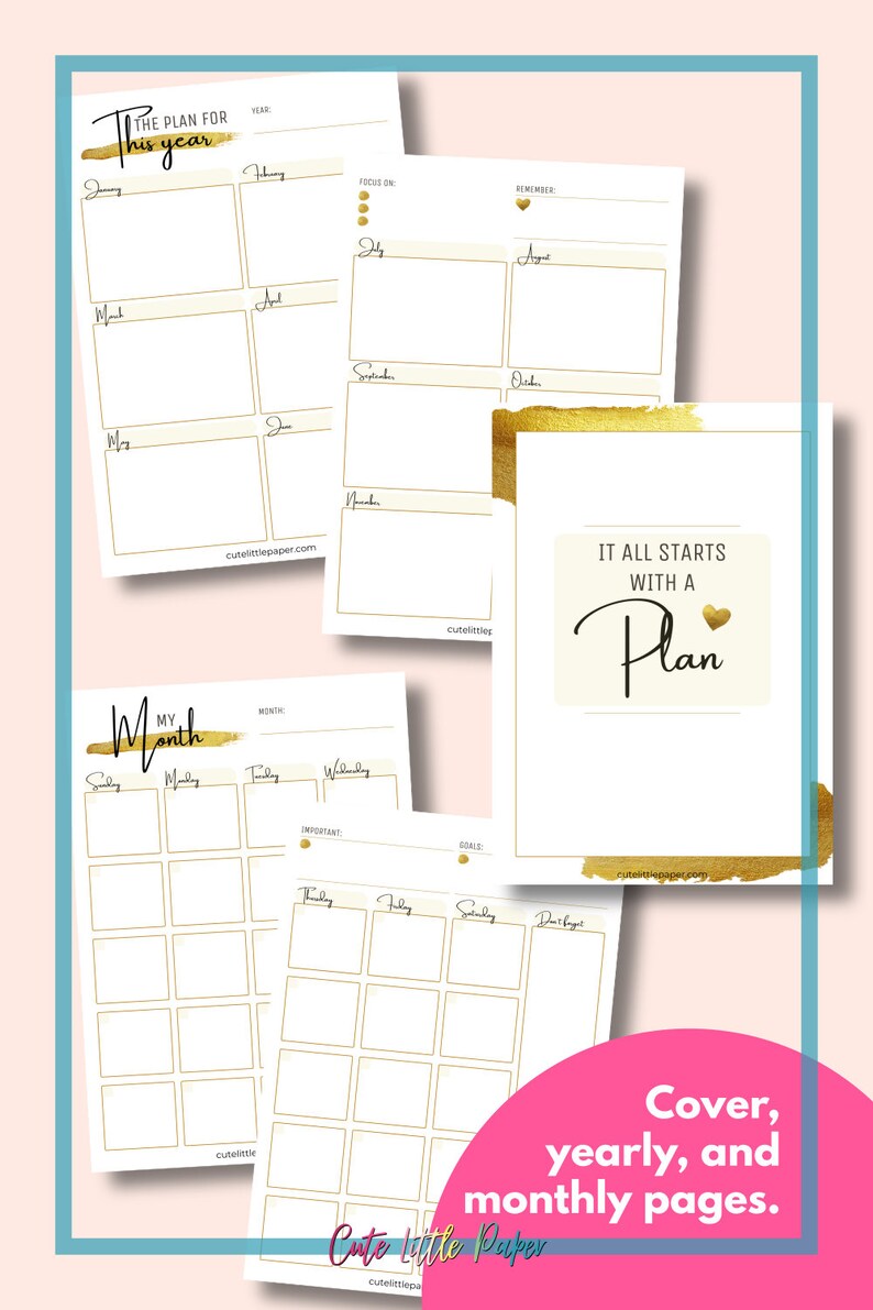 Printable Life Planner. Daily Weekly Monthly Planner Pages - Etsy