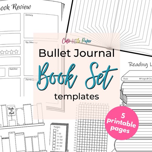 Bullet Journal Book Set Books to Read Reading Tracker - Etsy