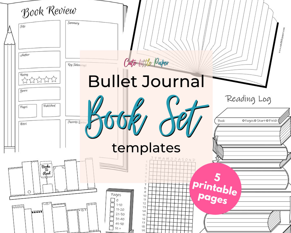 Bullet Journal Buch Set Bücher zum Lesen, Lesetracker, Leselog ...