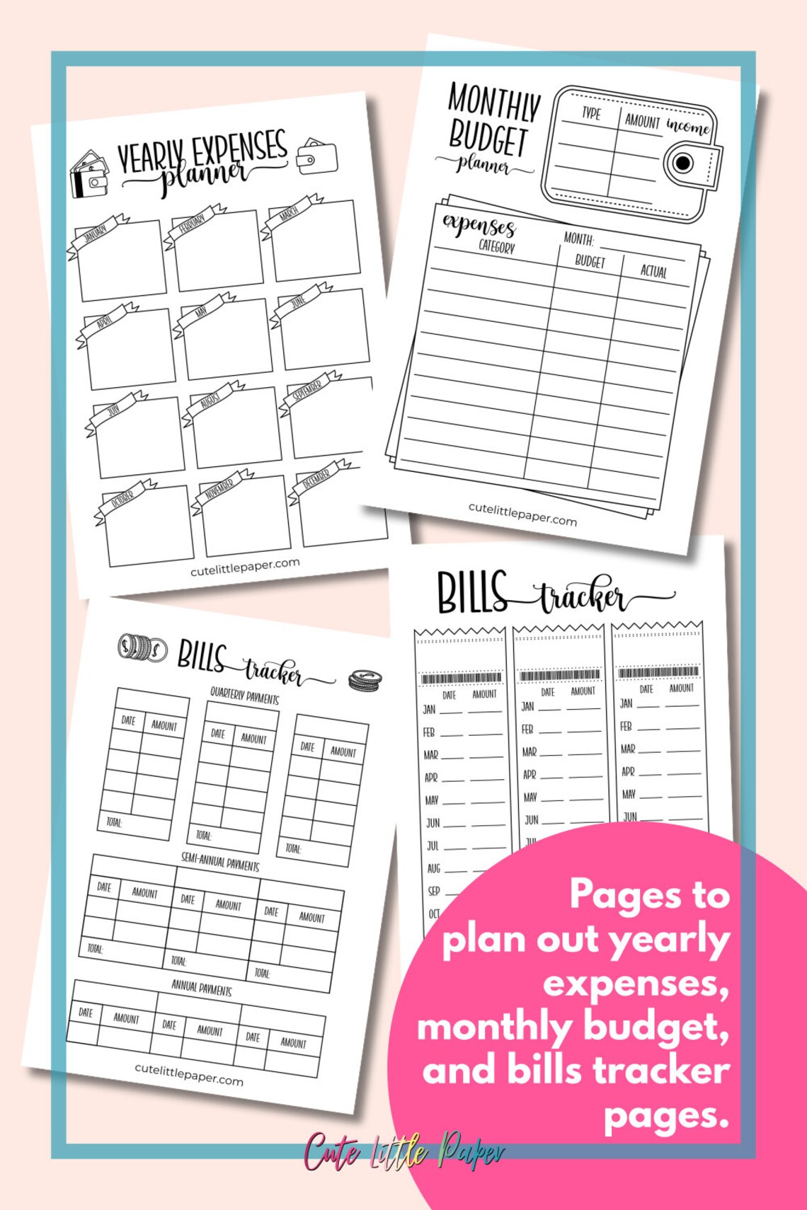 Bullet Journal Budget Tracker & Finance Templates. 16 - Etsy